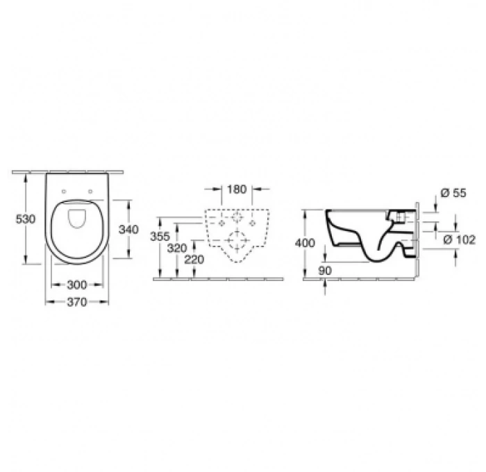 Комплект подвесного унитаза с инсталляцией Villeroy&Boch Avento белый ...