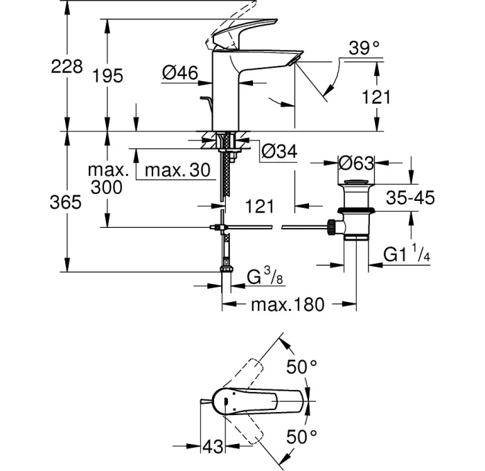Смеситель для раковины Grohe Eurosmart 23322003 в интернет магазине ...