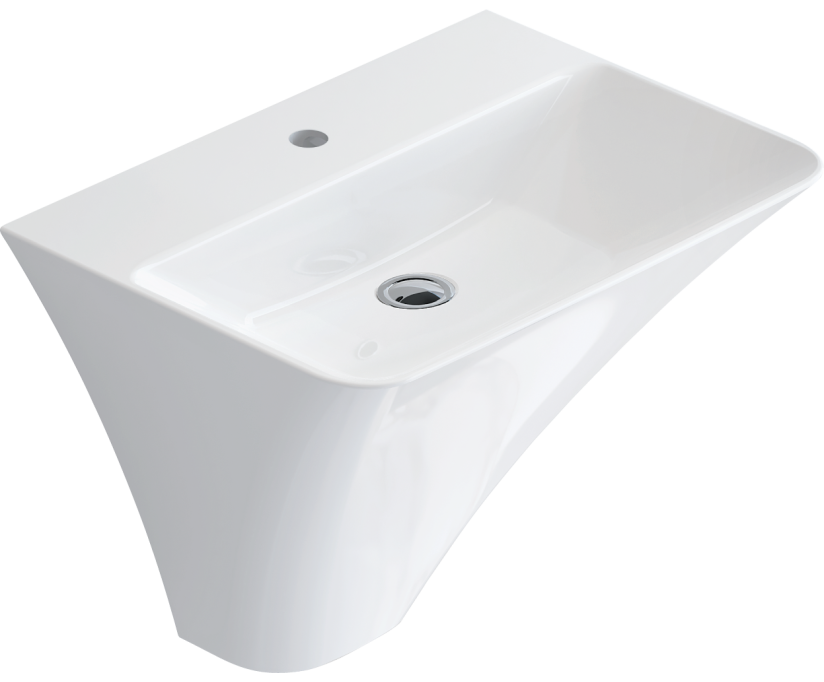 Комплект Раковина STWORKI моноблок Монтре 55 + Зеркало-шкаф STWORKI Алта 60 см, с LED подсветкой ...