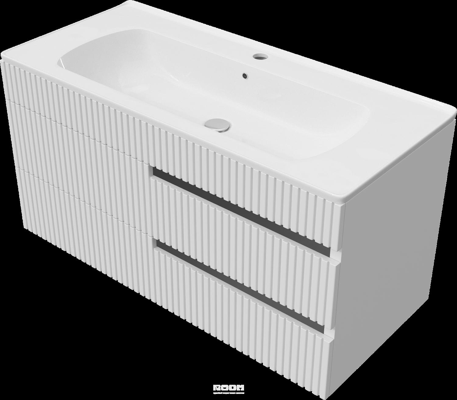 Тумба с раковиной VOQ Drop 100 ultra white (554207) - купить в интернет ...