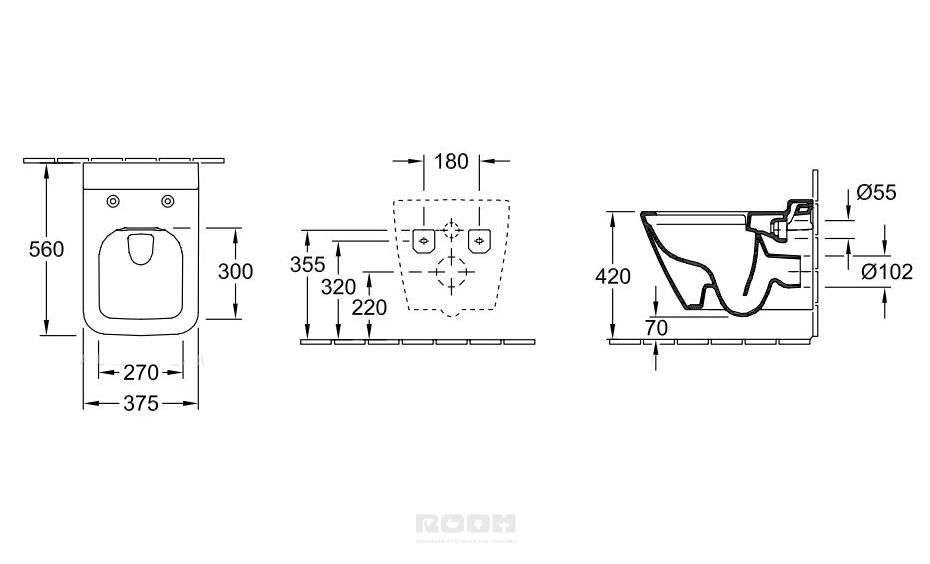 Комплект подвесного унитаза с инсталляцией Villeroy&Boch Finion белый с ...