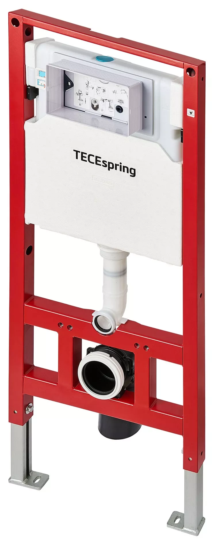 Система инсталляции для унитазов TECE TECEspring S955101 4 в 1 с кнопкой смыва глянцевый хром с ...