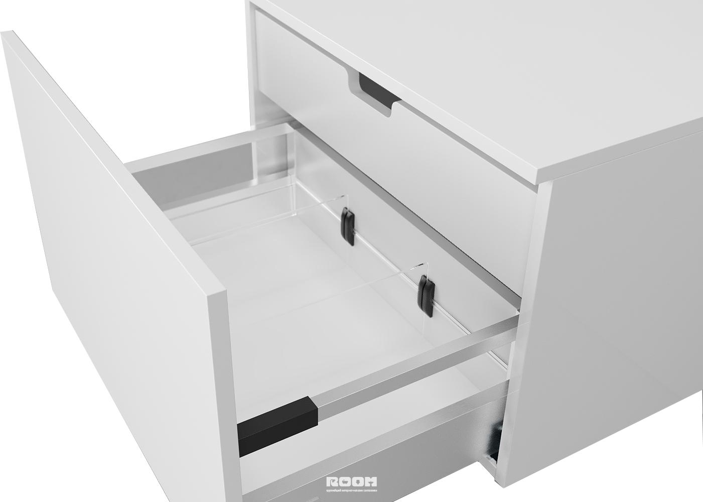 Мебель для ванной STWORKI Ольборг 120 столешница дуб французский, без отверстий, с тумбой 80, с ...